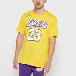 Nike Nba Lakers Lebron James "23" T-shirt - Yellow