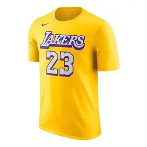 Nike Nba Lakers Lebron James "23" T-shirt - Yellow