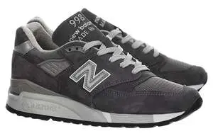 NEW BALANCE 998 Low Top Sneaker - Black/gray