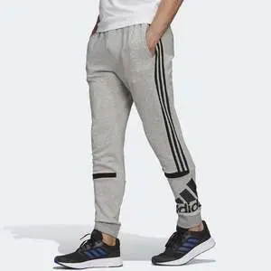 Adidas Logo Printing Contrasting Colors Bundle Feet Sports Pants Gray