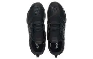 NEW BALANCE Leather Low Top Sneakers - Black