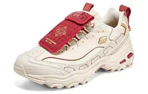 Sketchers Dlites Cny Cream Low Top Sneakers - Cream/red
