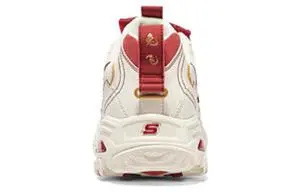 Sketchers Dlites Cny Cream Low Top Sneakers - Cream/red