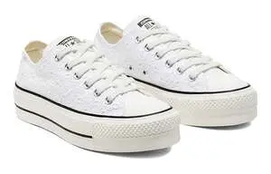 CONVERSE Chuck Taylor All Star Low Platform Sneakers With Embroidered Floral Detail