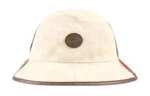 Gucci Canvas Fedora Hat With Web Stripe
