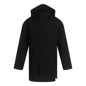 Adidas Urban Parka R.r Hooded Sports Tatting Sports Coat - Black