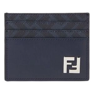 Fendi Fendi Ss26 Ff Squared Card Holder 'dark Blue' Dark Blue