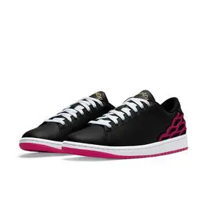 JORDAN 1 Centre Court Low Top Sneakers - Black/pink