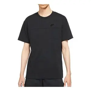 Nike Men's Nike Sports Round Neck Breathable Casual Short Sleeve Black T-shirt Black