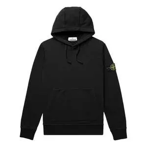 Stone Island Logo Hoodie - Black
