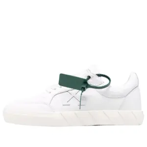 Off-White Low Vulcanized Canvas Sneaker - White/green