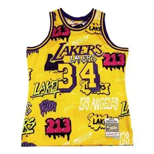 Mitchell & Ness Los Angeles Lakers Shaquille O'neal "34" Embroidered Basketball Vest