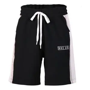 Nike French Terry Drawstring Shorts With Zipper Pocket - Black