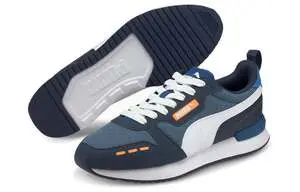 PUMA R78 Casual Low Top Sneakers - Blue/white/orange