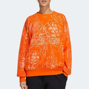 Adidas Floral Print Crewneck Sweater