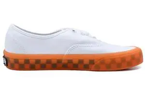 VANS Lace-up Low Top Skate Shoes - White/orange