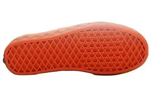 VANS Lace-up Low Top Skate Shoes - White/orange