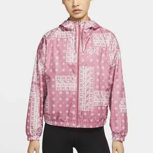 Nike Woven Printing Hooded Jacket - Pinkred