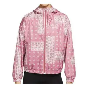 Nike Woven Printing Hooded Jacket - Pinkred