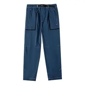 Adidas Solid Color Belt Woven Sports Pants/trousers/joggers Blue - Multi-color