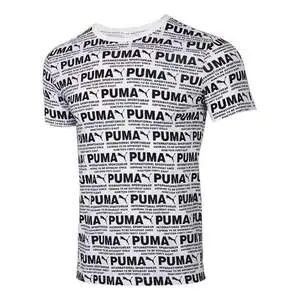 PUMA All Over Printed Logo Tee 'white - White/black
