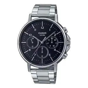 Casio Analog Stainless Steel Watch - Silver/black
