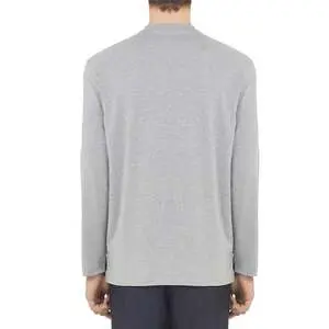 Adidas Y-3 Logo Pattern Micro Mark Casual Long Sleeve Crewneck T-shirt - Gray