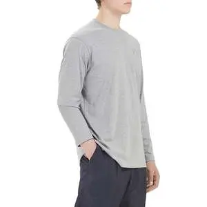 Adidas Y-3 Logo Pattern Micro Mark Casual Long Sleeve Crewneck T-shirt - Gray