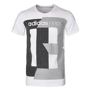 Adidas Neo M Fav Tshirt Printing Casual Sports Short Sleeve - White