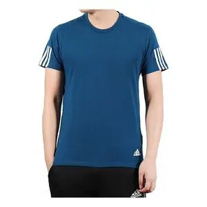 Adidas Run It Tee Soft Sports Round Neck Short Sleeve - Blue