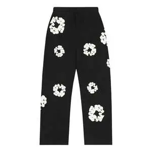 DENIM TEARS Cotton Wreath Baggy Sweatpants - Black