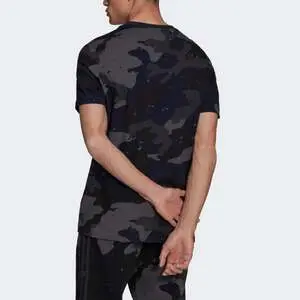 Adidas Originals Camouflage Printing Short Sleeve Blue