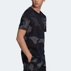 Adidas Originals Camouflage Printing Short Sleeve Blue