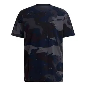 Adidas Originals Camouflage Printing Short Sleeve Blue - Navy