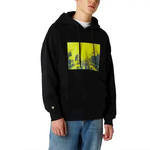 CONVERSE Printing Sports Fleece Lined Hoodie - Black