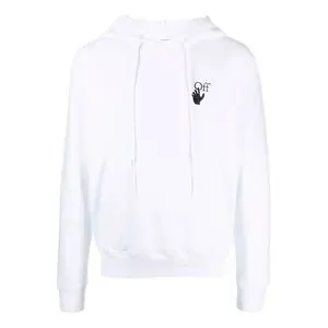 Off-White Fw21 Arrow Pattern Long Sleeve Hoodie - White