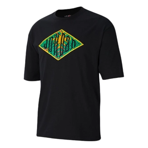 JORDAN Sport Dna Embroidered Printing Logo Short Sleeve - Black