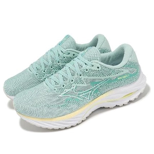 Mizuno Wave Rider 27 Athletic Sneakers - Mint Green/white