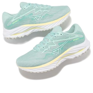 Mizuno Wave Rider 27 Athletic Sneakers - Mint Green/white