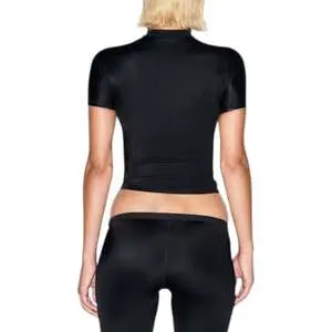 Nike X Skims Shine Mock-neck Short-sleeve Top