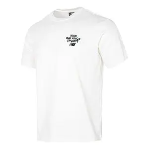 NEW BALANCE Logo Print T-shirt - White/black