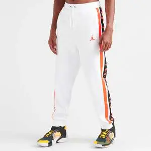 JORDAN Printing Pattern Loose Fleece Lined Sports Pants/trousers/joggers White - Default Color
