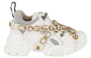 Gucci Flashtrek Embellished Sneakers - White