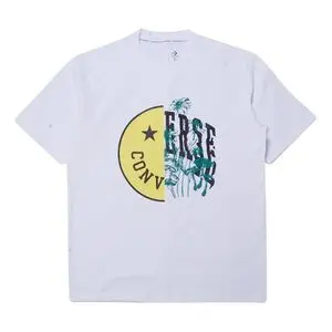 CONVERSE Smiling Face Printing Breathable Short Sleeve - White