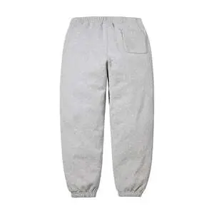 Supreme Ss26 Satin Appliqué Sweatpants - Heather Grey