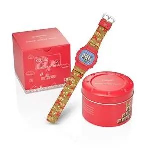 Casio G-shock Square "super Mario Bros." Dw-5600smb-4pr - Red