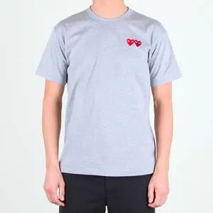 Play Comme Des Garcon Basic T-shirt Two Emblems