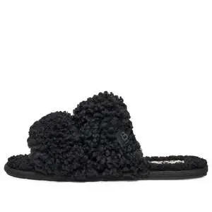 UGG Maxi Curly Scuffetta Slippers - Black