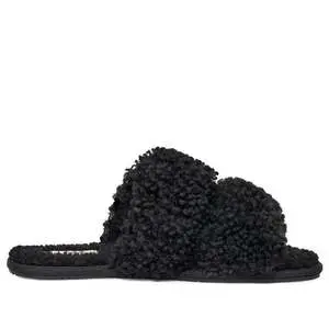 UGG Maxi Curly Scuffetta Slippers - Black