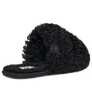 UGG Maxi Curly Scuffetta Slippers - Black
